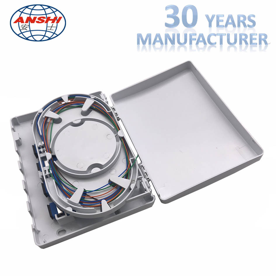 Sc / Upc Fiber Optic Termination Box Surface Mount Box Indoor 4 Core ...