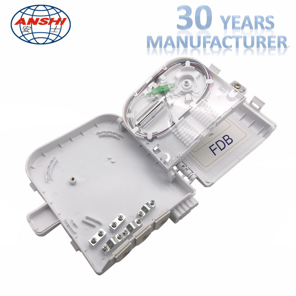 Wall Mount Fiber Distribution Box 8 Core With Plc Splitter Waterproof ...