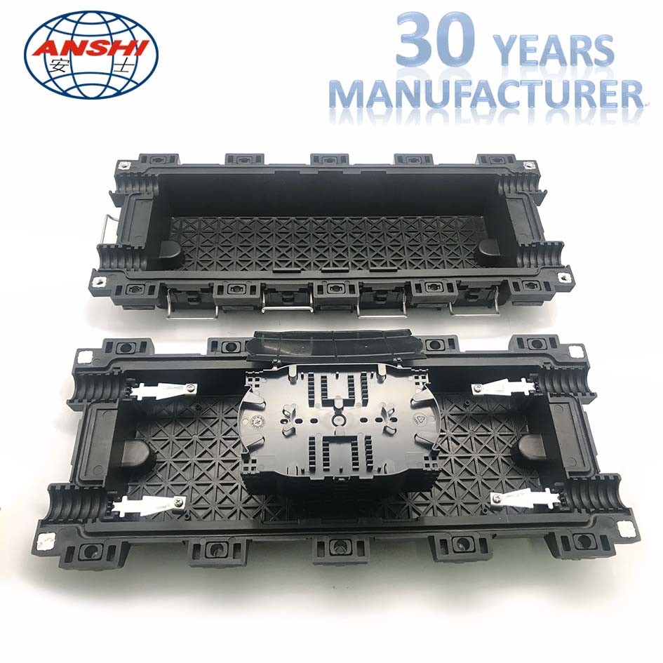 Clip Type lock Horizontal 2 inlet 2 outlet Cable Fiber optic Splice ...