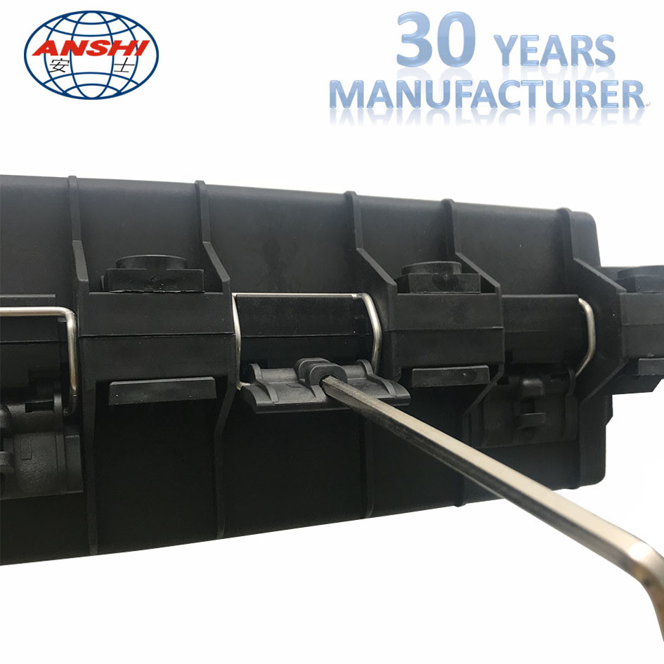 Clip Type lock Horizontal 2 inlet 2 outlet Cable Fiber optic Splice ...