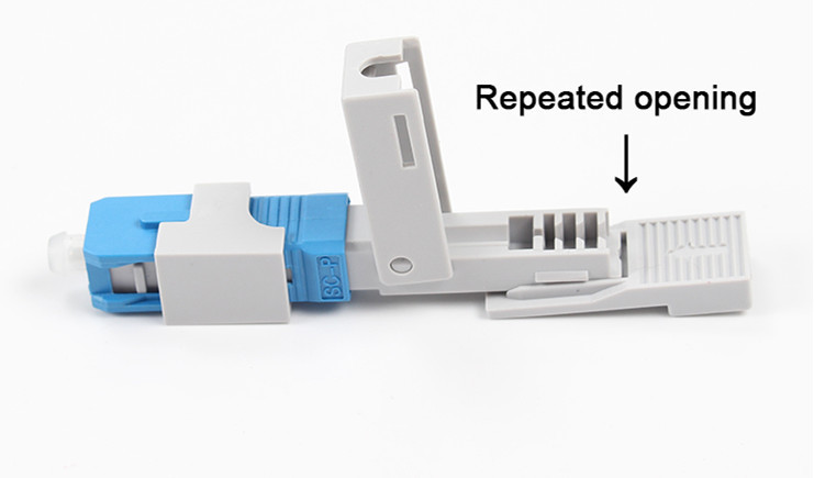 FTTH SC / UPC Fast Connector blue Field assembly Singlemode Flat ...