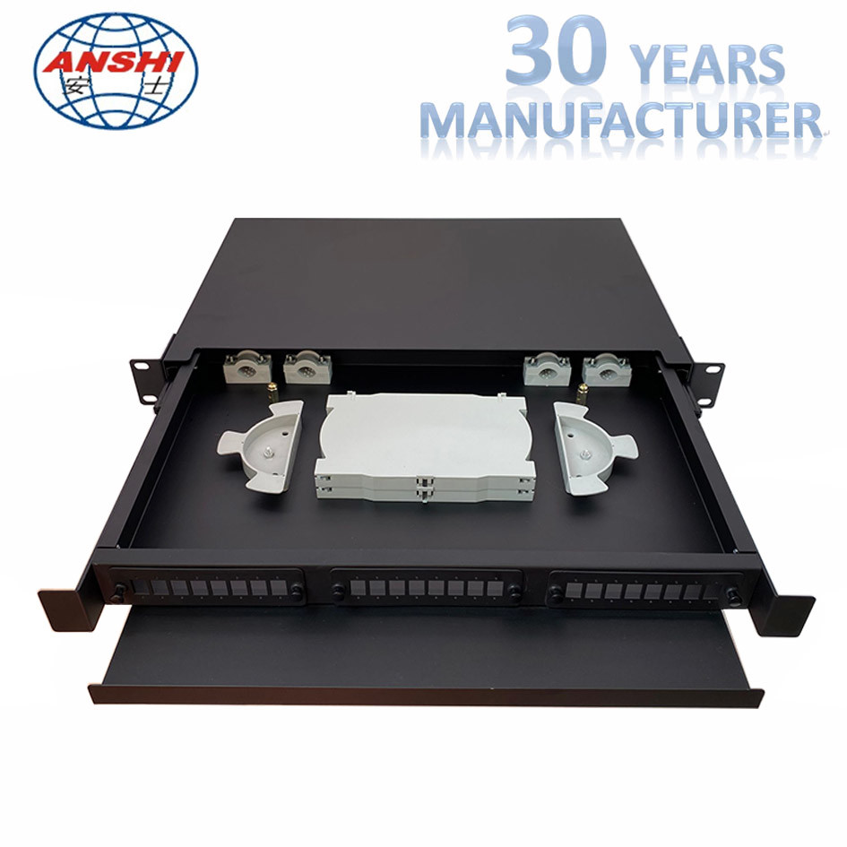 Rack Mount ODF 12 Port 24 Core SC/UPC Fiber Optic Patch Panel