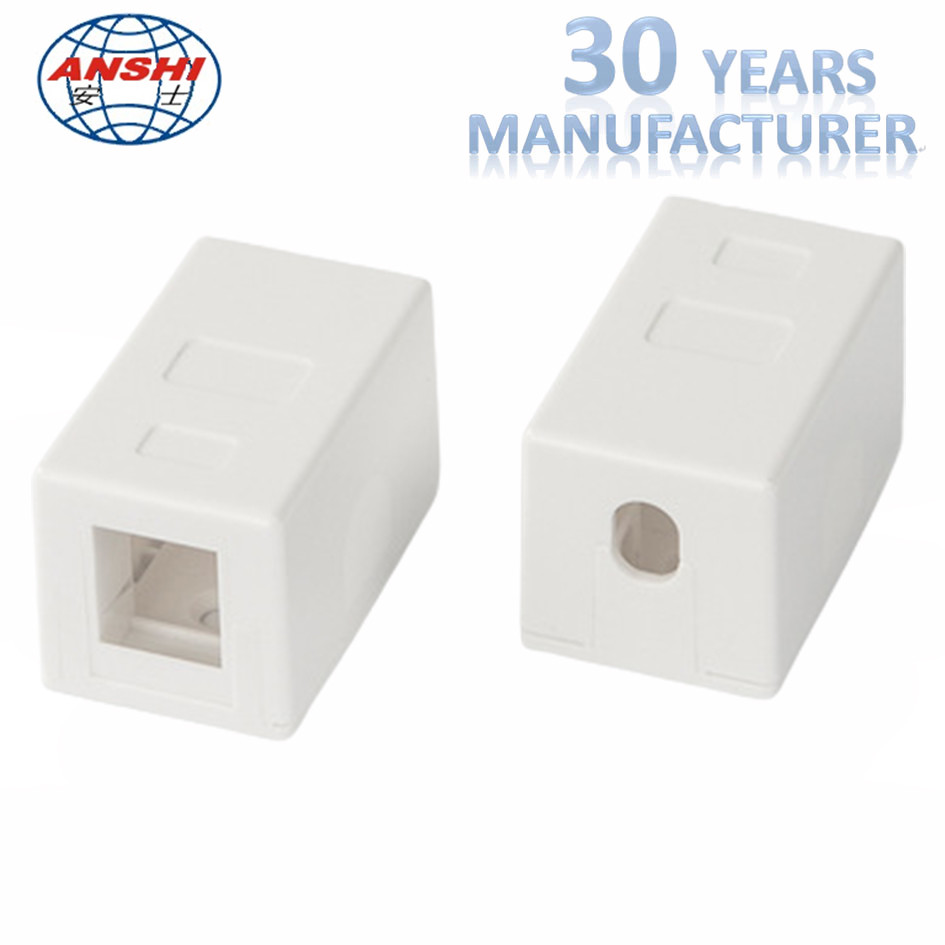 Cat5e Cat6 Cat6a ABS Network Surface Mount Box Single Port Unloaded ...