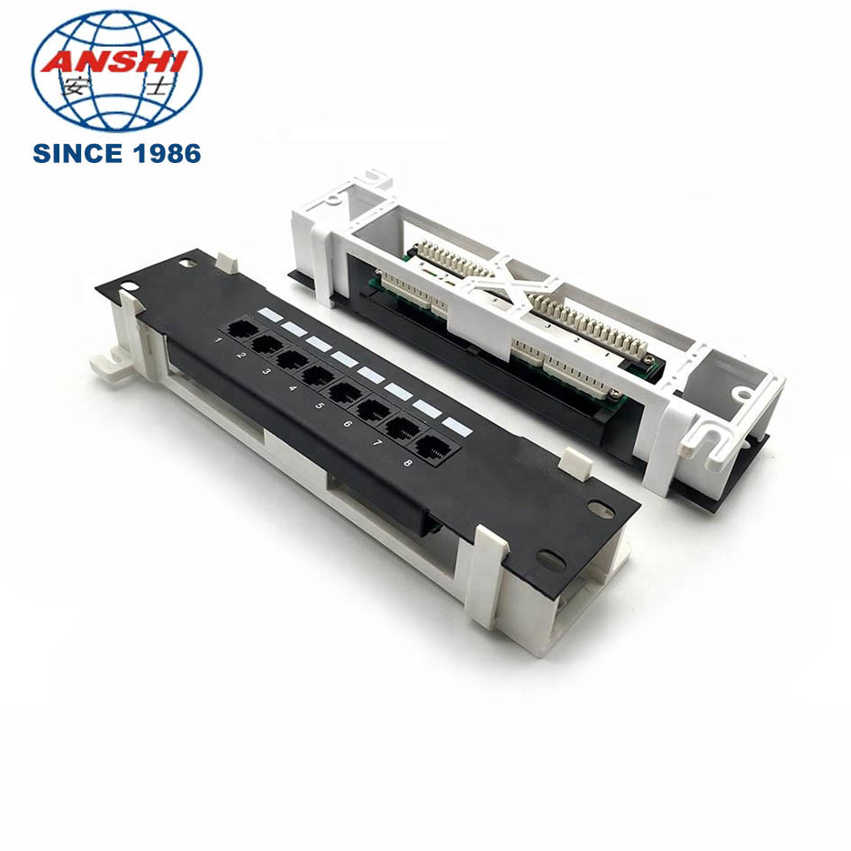 CAT5e 110 IDC Type Rack Mount Patch Panel 1U 8 Port