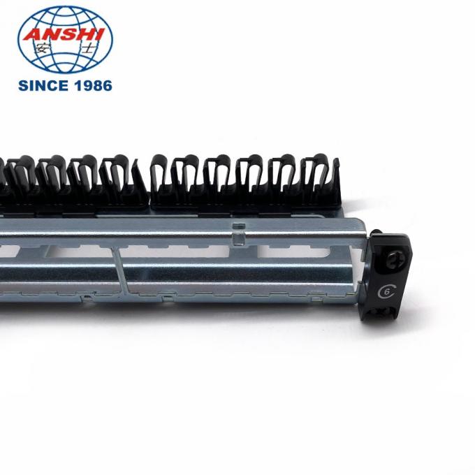 19 Inch 1u Rack Mount Shielded Patch Panel 24 Ports Loaded Cat6a Stp With 24 Pieces Jack