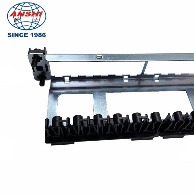 19 Inch 1u Rack Mount Shielded Patch Panel 24 Ports Loaded Cat6a Stp With 24 Pieces Jack