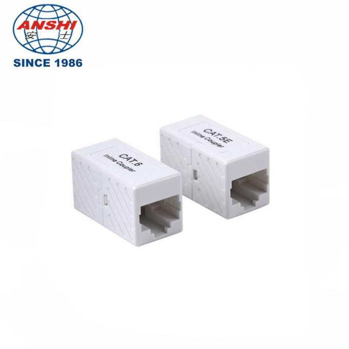 Small Rj45 Inline Keystone Coupler Cat5e Cat6 Cat6A Utp