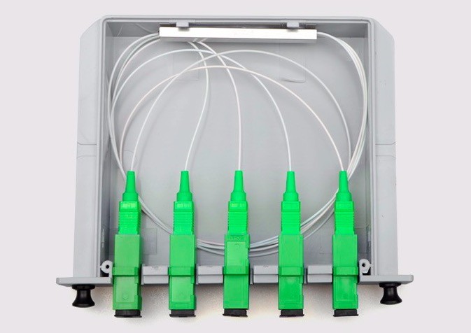 1 X 4 SC Cassette Type Fiber Optic PLC Splitter Insertion Type For CATV ...