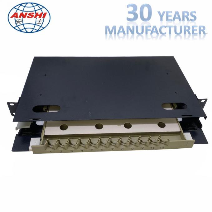 Rack Mount ODF Fiber Optic Patch Panel For Telecommunications